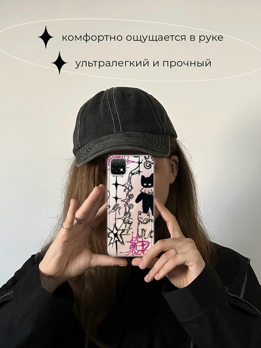 Чехол на Wiko T3 / Вико Т3 с принтом "Готические котики" — фото 1