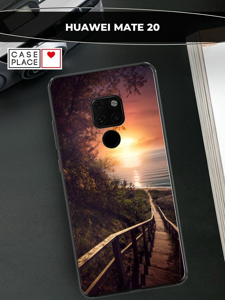 Чехол на Huawei Mate 20 / Хуавей Мате 20 с принтом "Мост у воды"