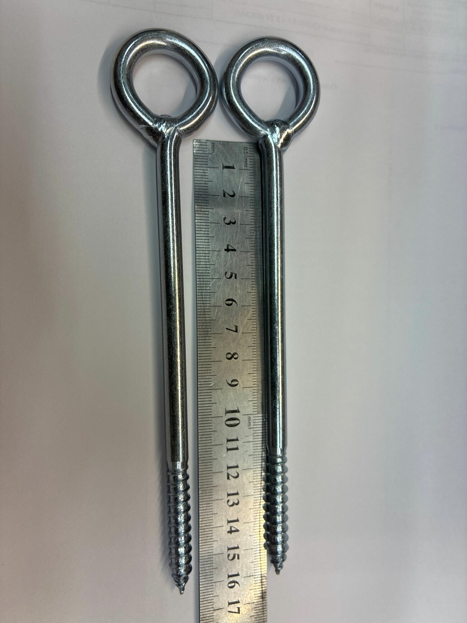 Шуруп-кольцо 8х160 для строительных лесов 2штуки