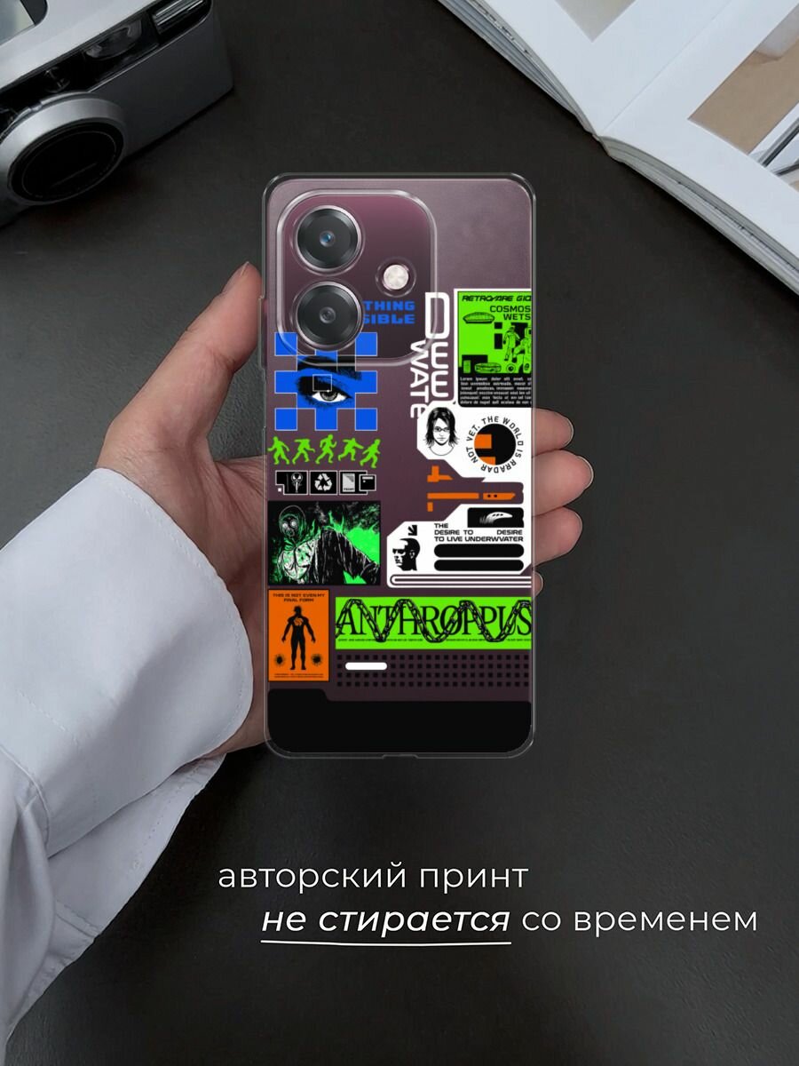 Чехол на Oppo A3/A3x / Оппо А3/A3x с принтом "Nothing impossible", прозрачный — фото 1