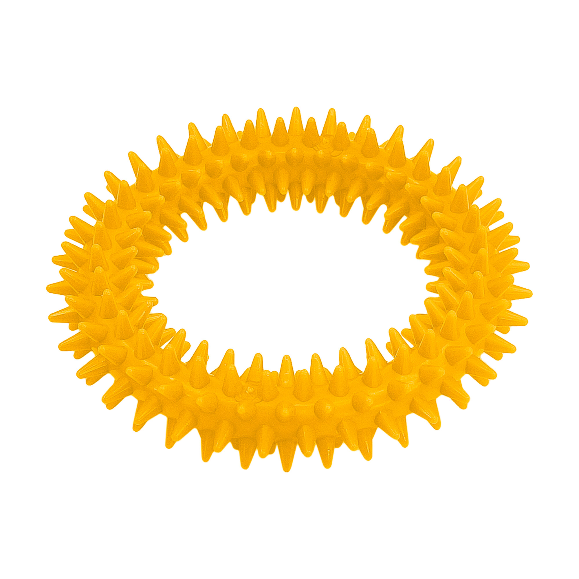 Кольцо массажное для собак ZooOne с шипами, ПВХ, 12 cм, 5012-YELLOW