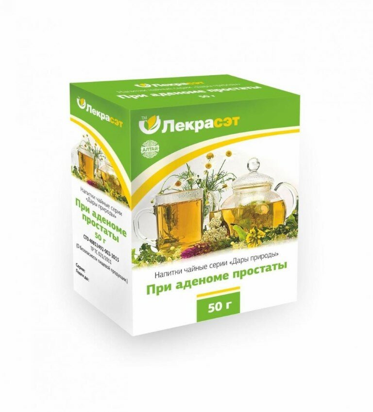 Чайный напиток Лекра-СЭТ "Дары природы", при аденоме простаты, 50 г