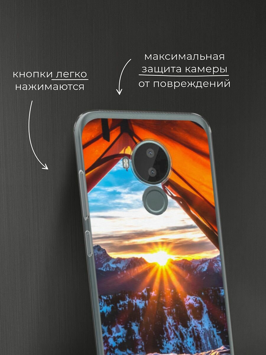 Силиконовый чехол на Nokia C30 / Нокия C30 с принтом "Горы 7" — фото 1