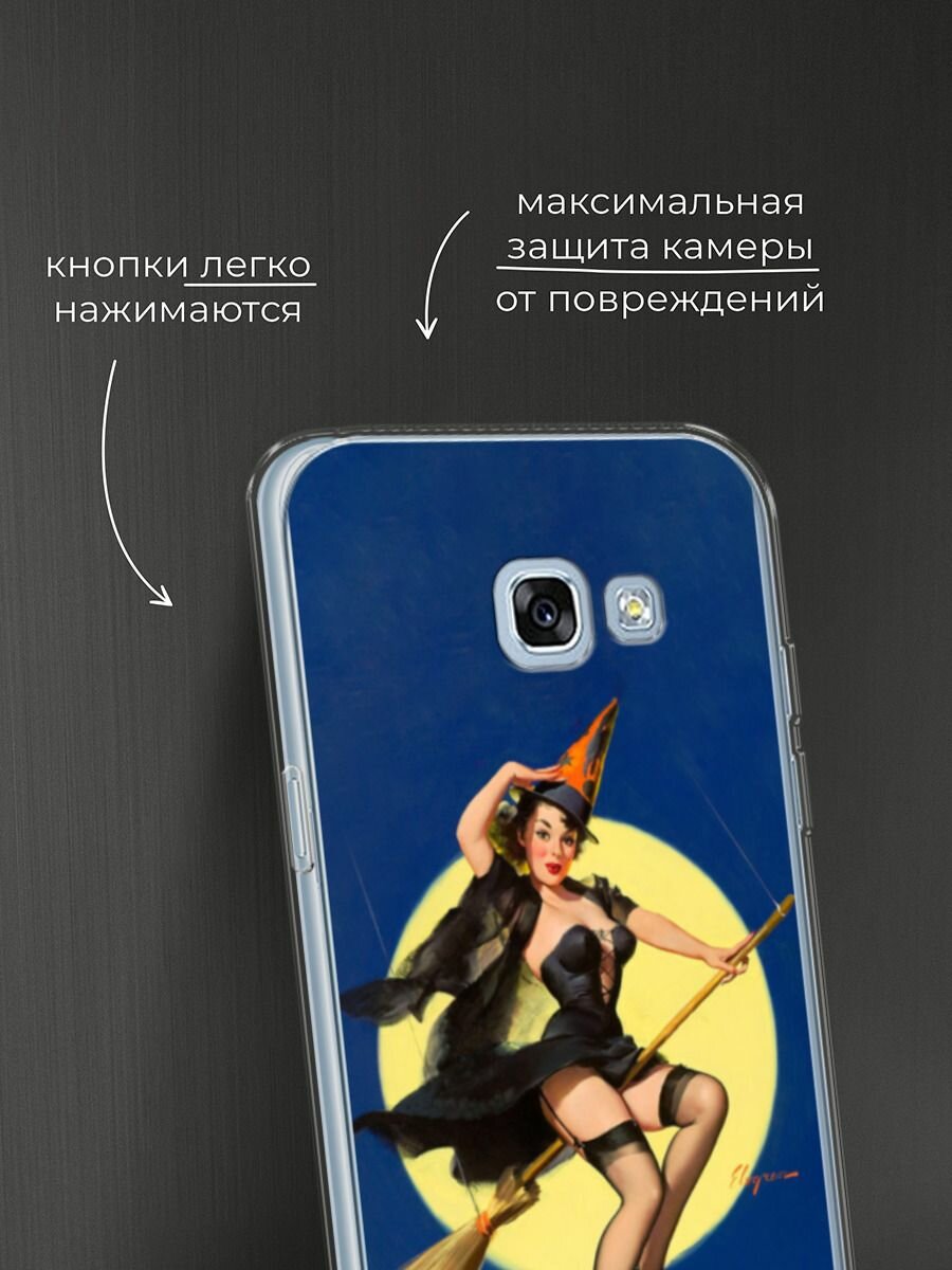 Чехол на Samsung Galaxy A5 2017 / Самсунг Галакси А5 2017 с принтом "Pin-Up Witch" — фото 1