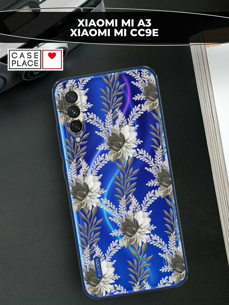 Чехол на Xiaomi Mi CC9E/Mi A3 / Сяоми Mi CC9E/Mi A3 с принтом "Переплетение цветов"
