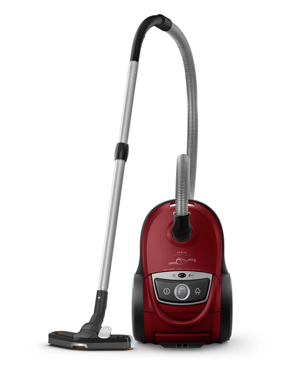 Пылесос мешковый Philips Performer FC9174/02, 2200Вт, красный