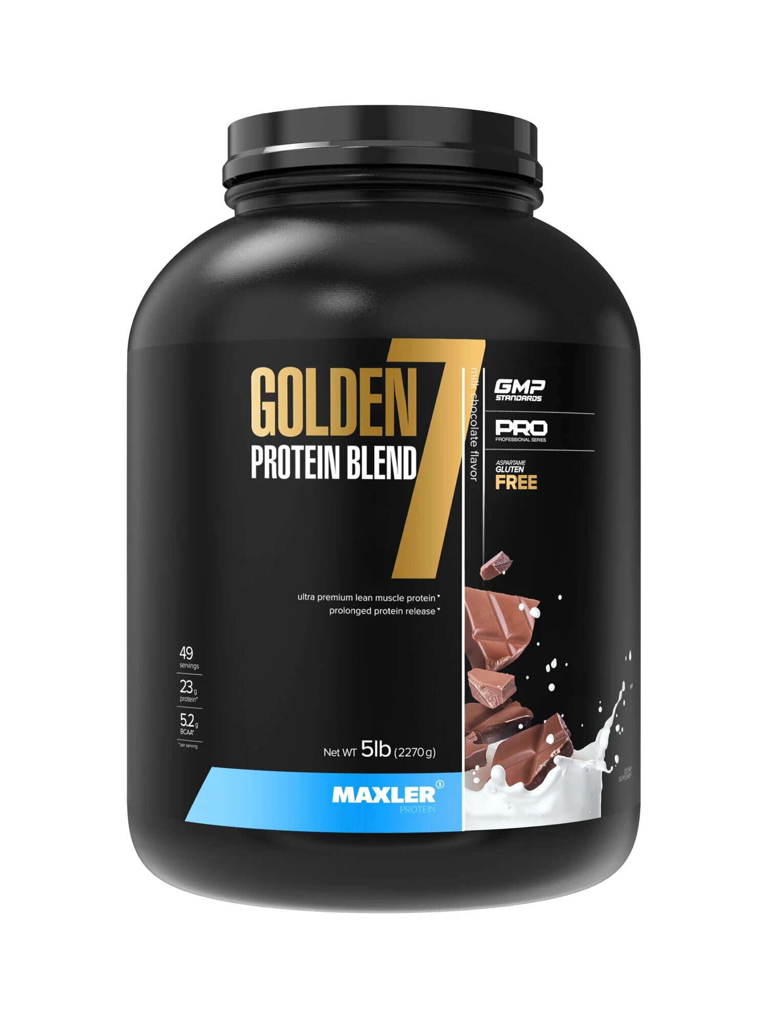 Maxler Golden 7 Protein Blend 2270 гр 5 lb (Maxler) Молочный шоколад