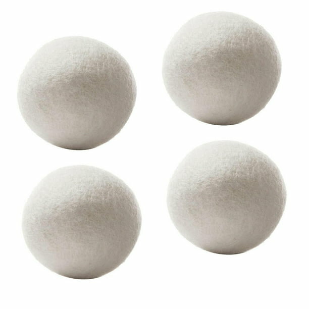 Agiferg Sheep 4-Pack Premium Wool Dryer Balls Reusable Natural Fabric Softener 6CM