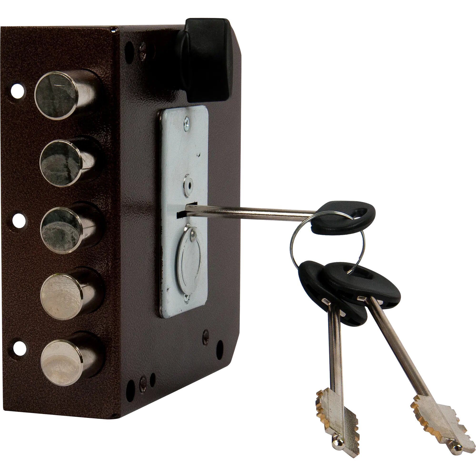 ЗН4 032.0.1 Замок накладной для правых дверей, цвет коричневый, ЗН, корпус из металла