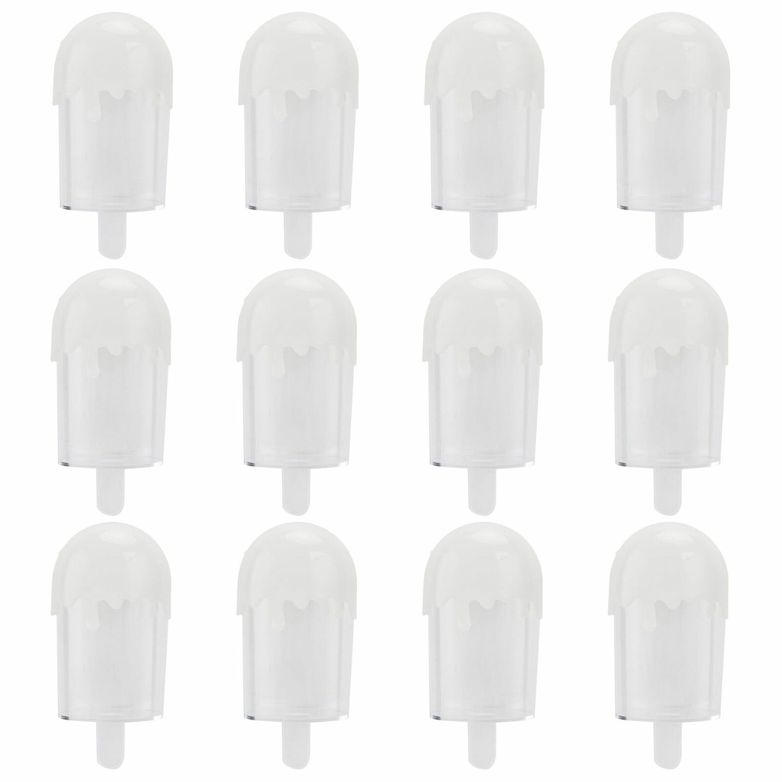 12 шт, коробка для конфет в форме мороженого, пластиковый контейнер для конфет, принадлежности для свадебной вечеринки, белый цвет