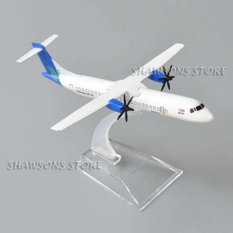 Масштаб 1:200, литая под давлением металлическая модель самолета, игрушки ATR 72-600, Малайзия, авиакомпания, 15 см, миниатюрная копия самолета, MASwings