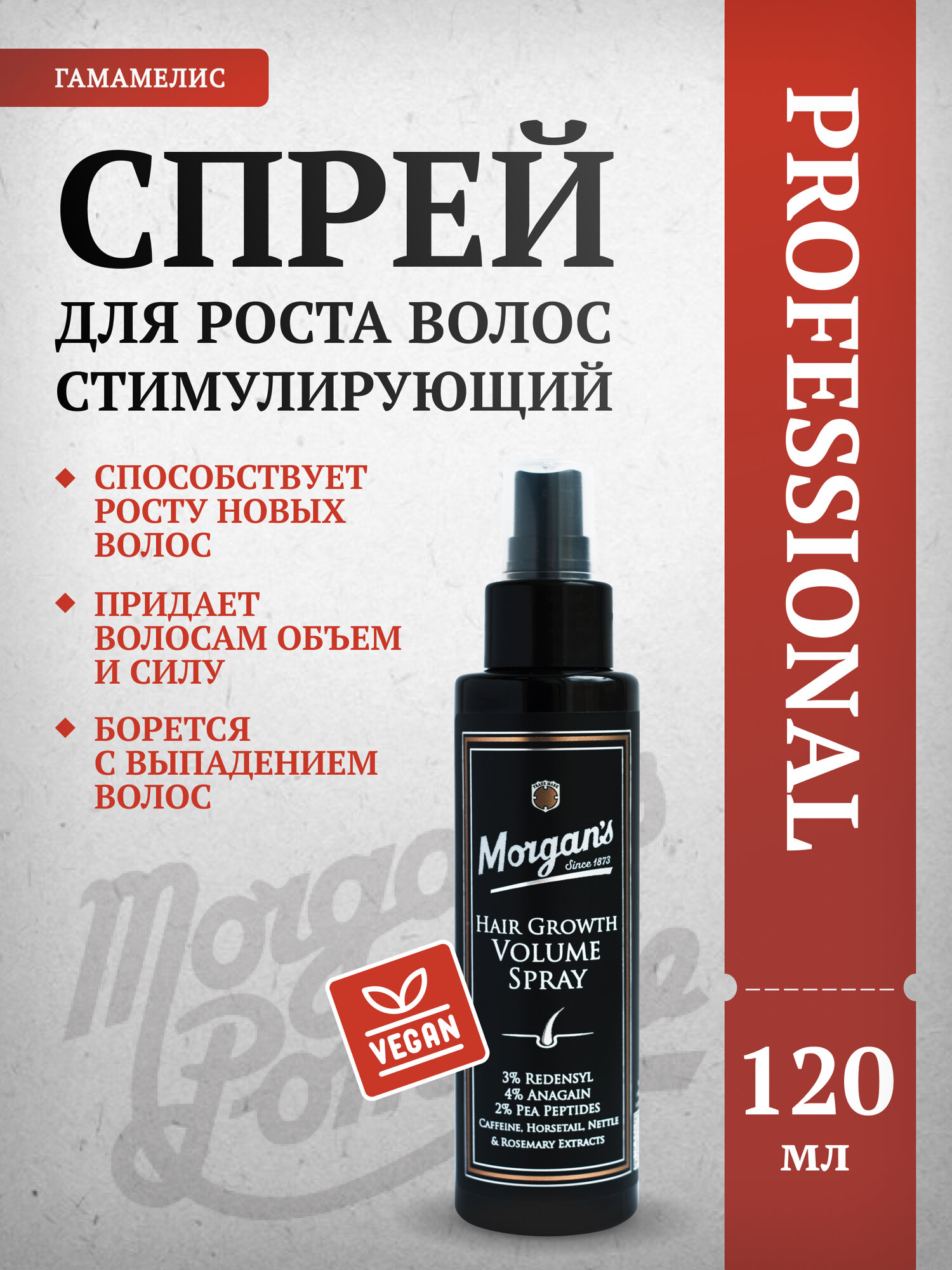 Спрей для роста волос стимулирующий Morgans Hair Growth 120 мл