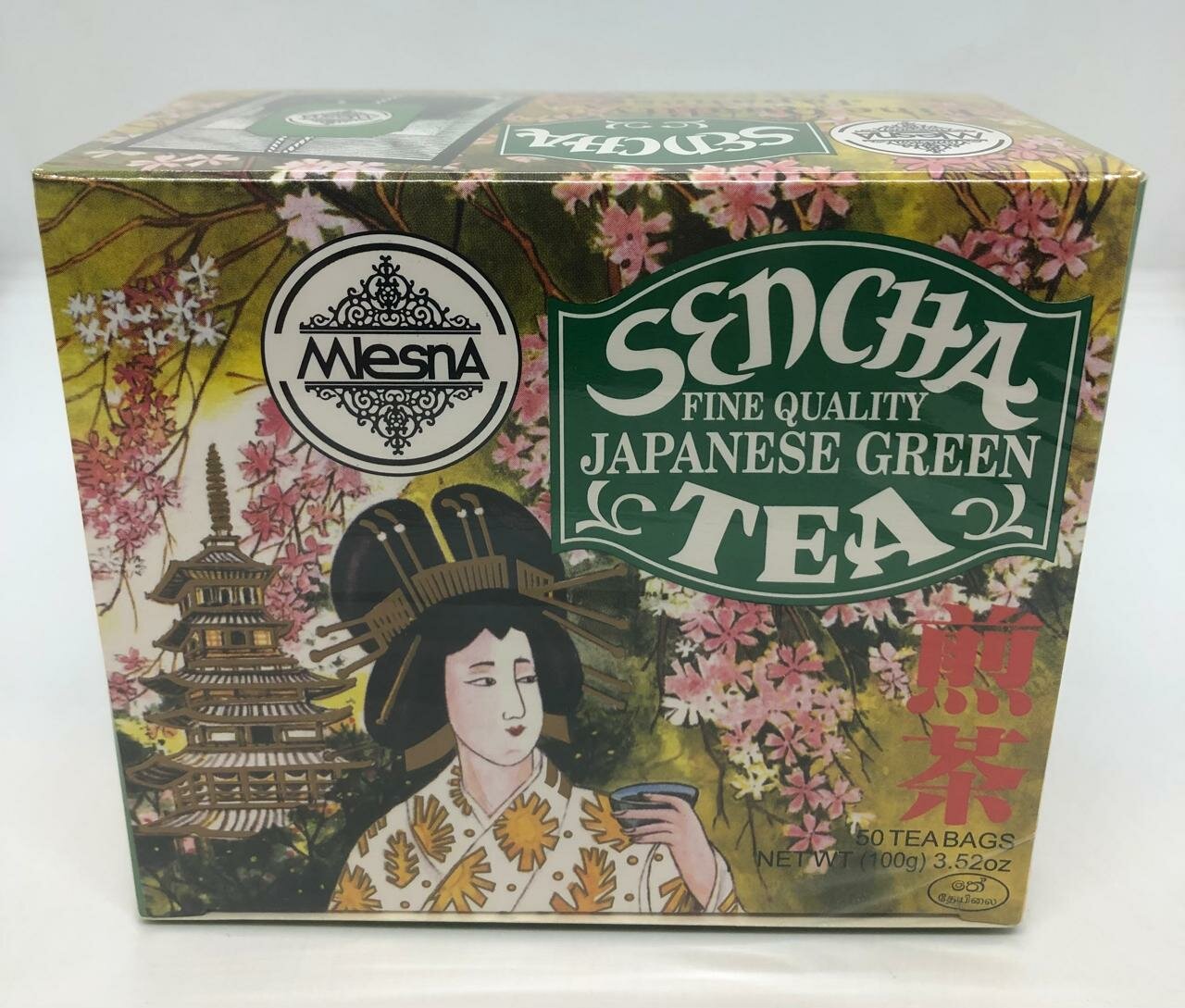 " Млесна" японский зелёный чай Sencha Tea (Сенча) 50 пакетиков