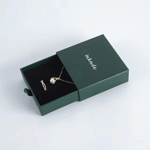 Шкатулки для украшений бархатные 24 шт Изумрудный, 9x9x2.5cm, D Green with logo