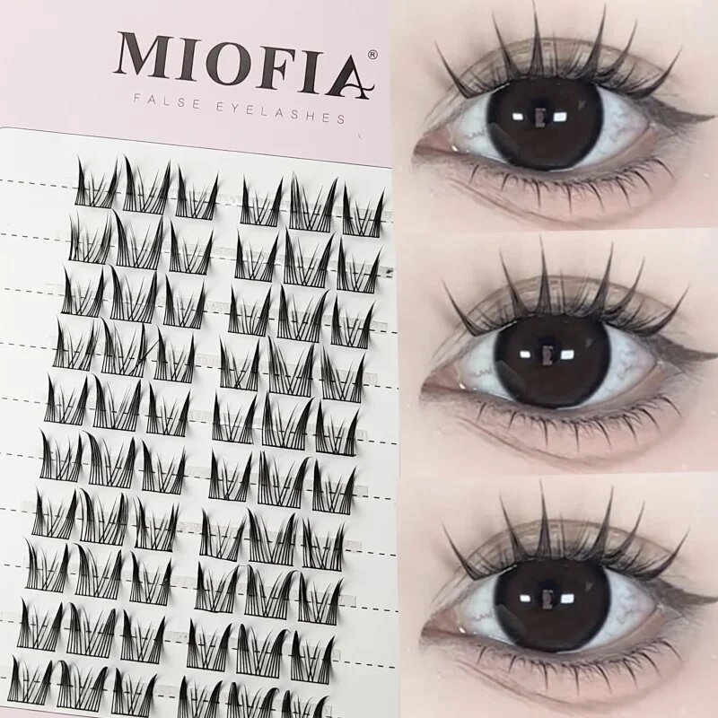 MIOFIA 100 пар накладных ресниц XDT, коричневые