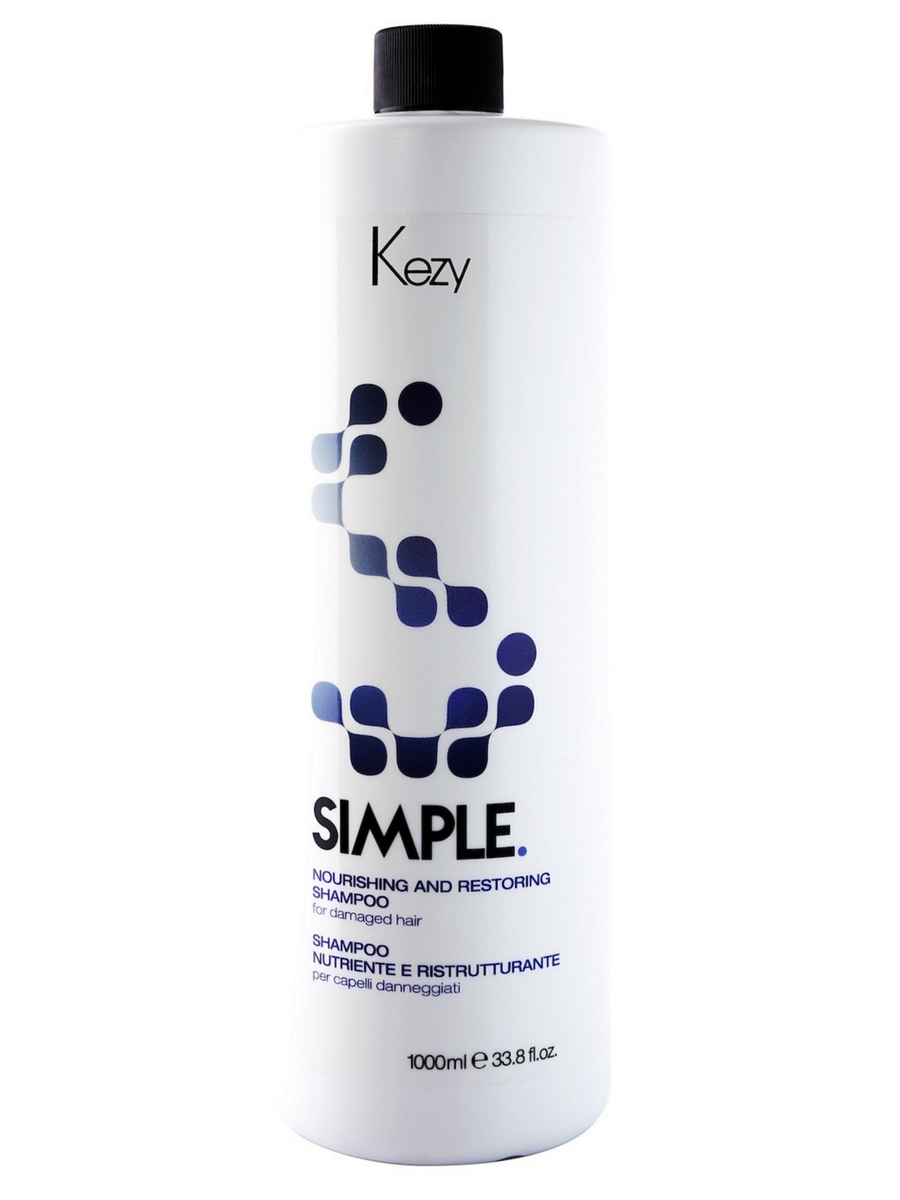 Шампунь KEZY Moisturizing увлажняющий для всех типов волос с пантенолом и бетаином, 1000 мл