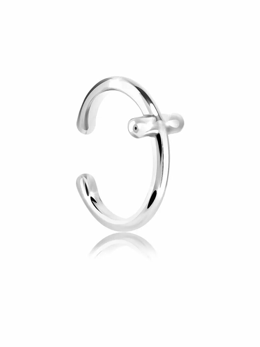 Кафф, серебро, 925 проба, родирование