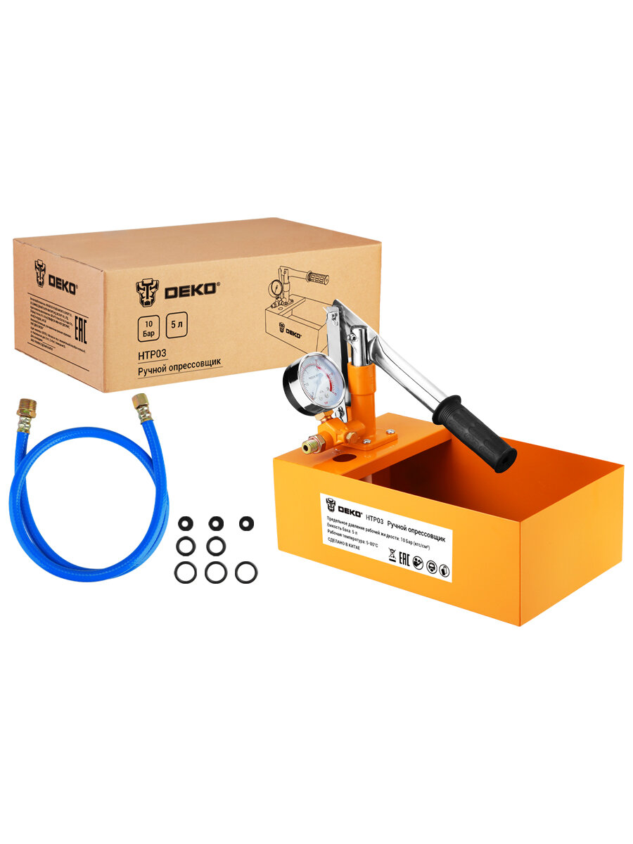Ручной опрессовщик DEKO HTP03 (5 л, 0-10 атм, 3кг)