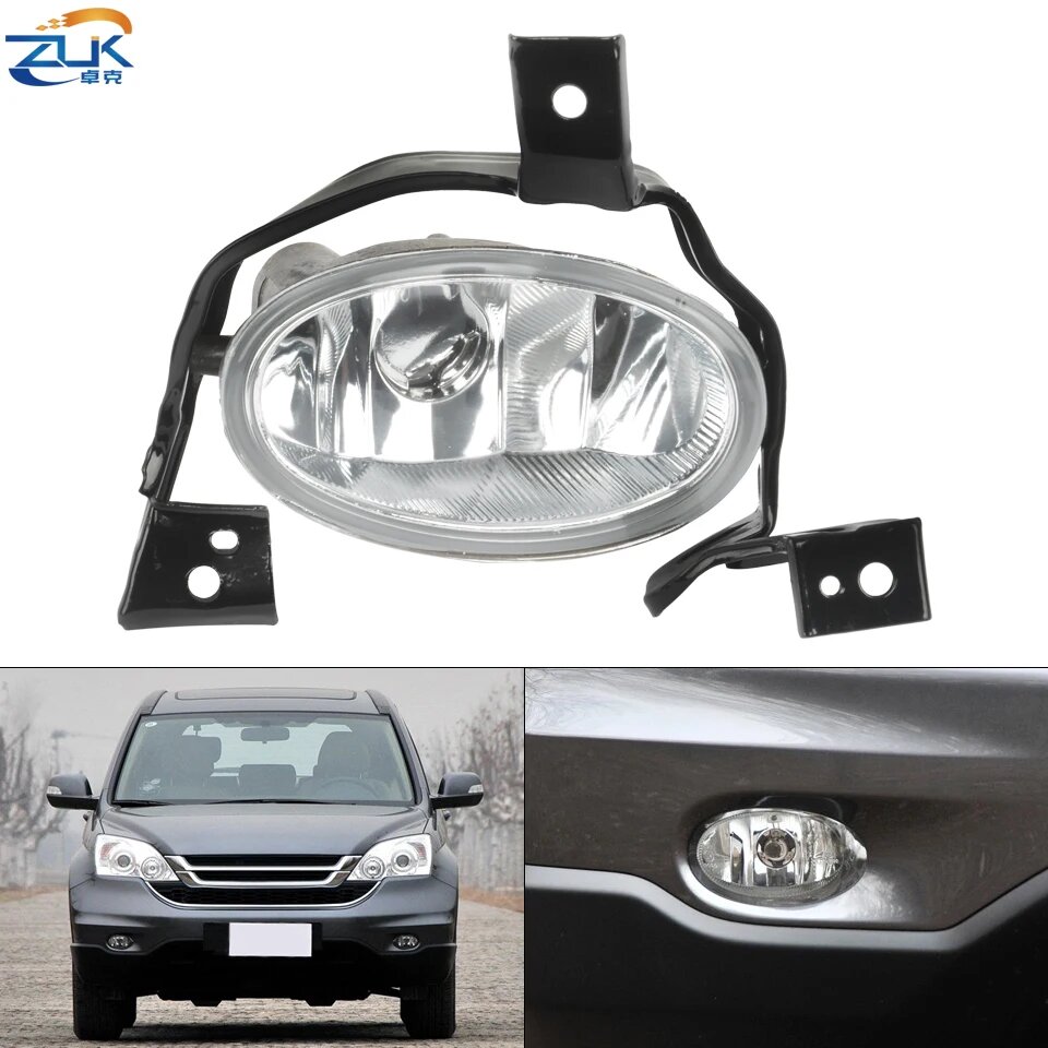 Противотуманные фары для переднего бампера ZUK, противотуманные фары для HONDA CRV CR-V III RE1 RE2 RE4 2010 2011, противотуманные фары со стеклянными линзами Left Side(1PCS)