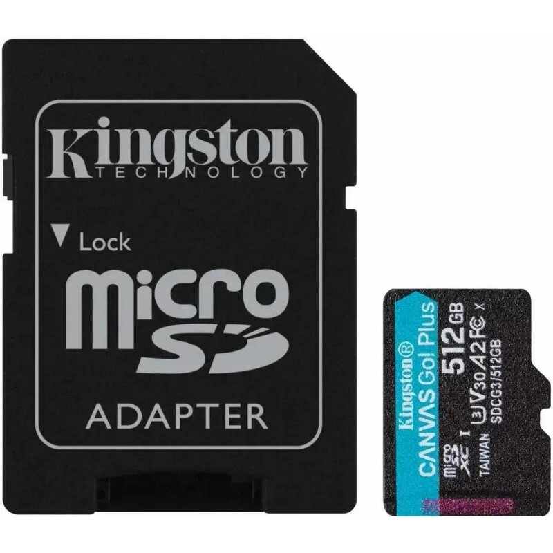 Карта памяти Kingston Canvas Go! Plus microSDXC 512 ГБ SDCG3/512GB