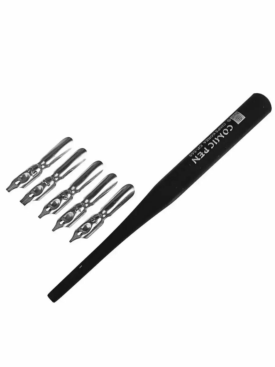 Набор перьев 5 штук с держателем