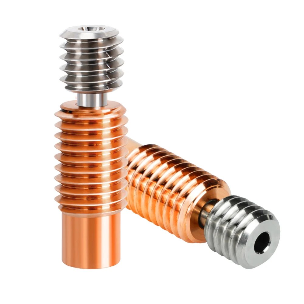 Детали 3D-принтера E3D V6, горло, биметаллическая терморазрыв, титановый сплав TC4 + хромированная кирка, медные горлы для нагревательного блока V6 1,75 мм