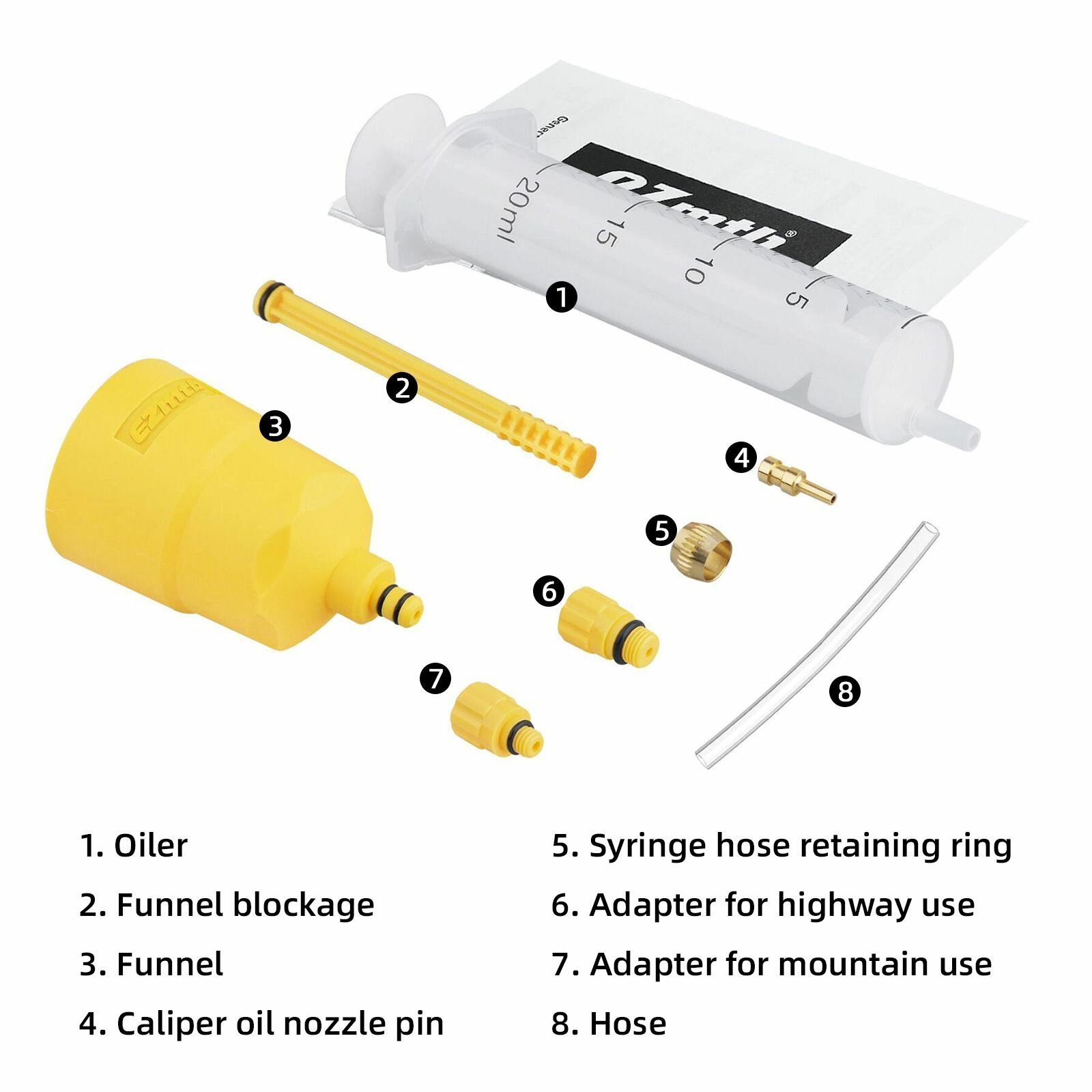 Комплект для прокачки гидравлических дисковых тормозов (мин. масло)