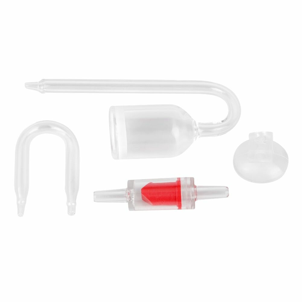 Диффузор CO2 с набором обратного клапана и U-образной трубкой для аквариумов и водных растений, высокопрозрачное стекло, компактный, 100% новый