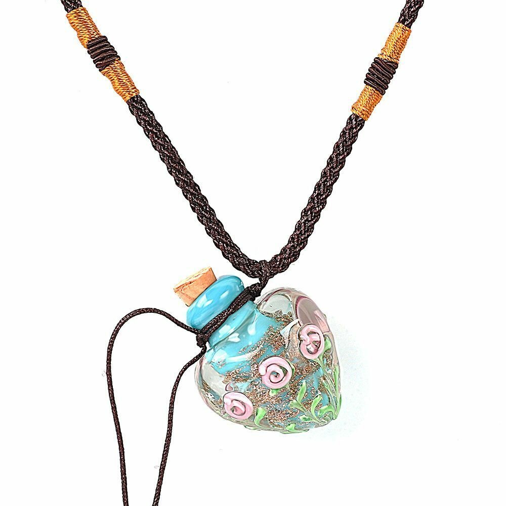 Аромакулон для эфирных масел на шею, кулон на цепочке/Бутылки с духами и эфирным маслом