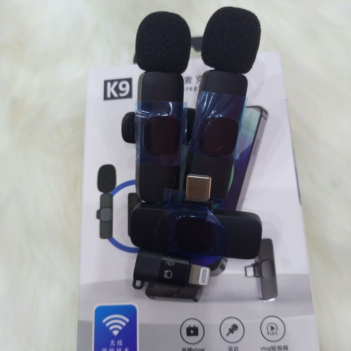 Двойной микрофон K9, Plug & Play USB Type C Plug & Play | Беспроводной петличный микрофон
