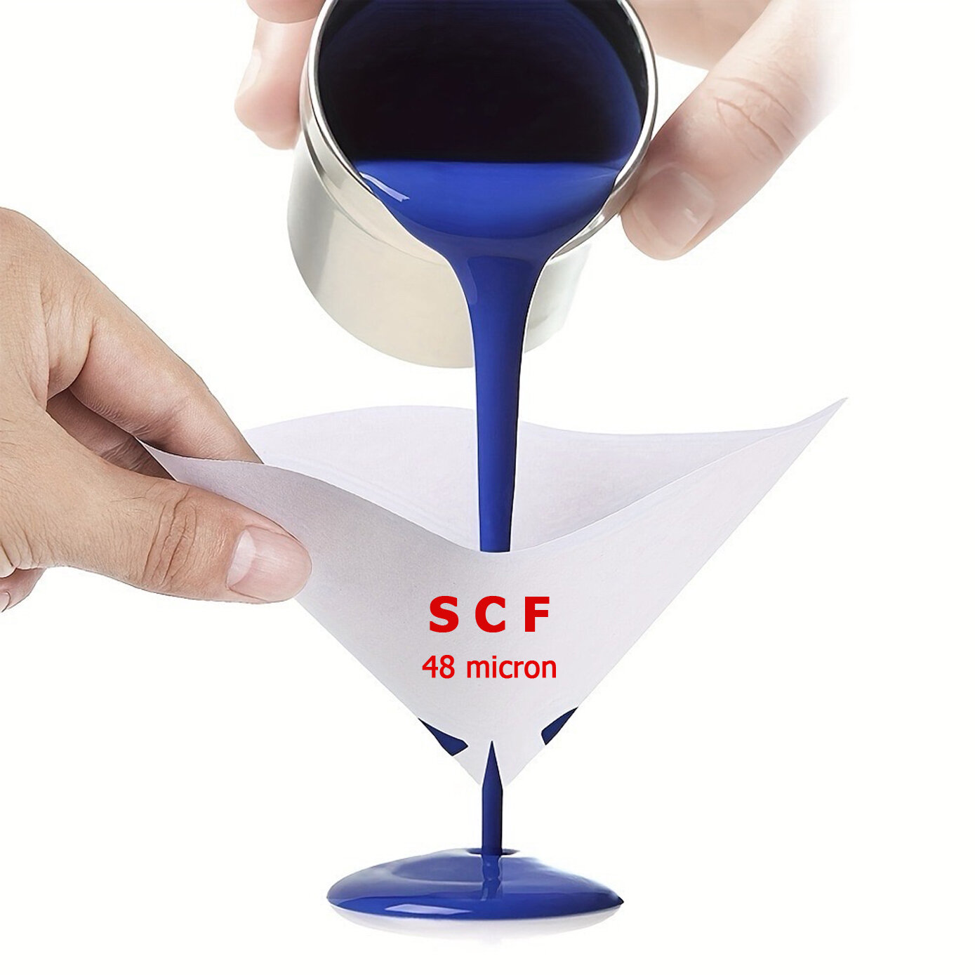 Фильтр воронка бумажная для краски 48 микрон 100 шт. ситечко одноразовое