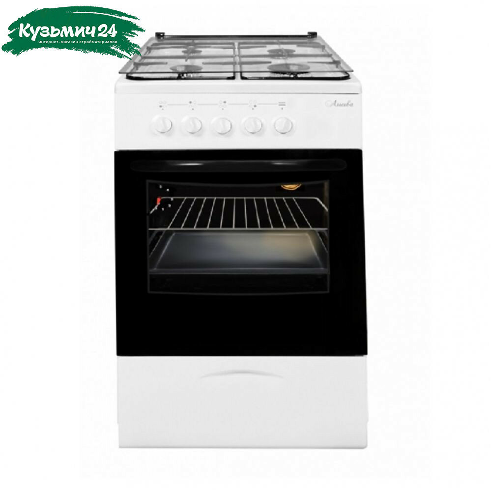 Плита газовая Лысьва ГП 400 МС-2у, цвет белый, объем духовки 57 л, откидная дверца, 1 шт.