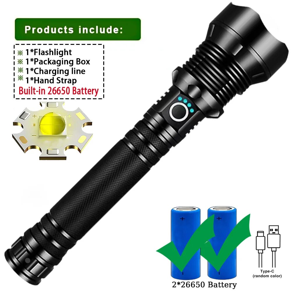 KENSUN Тактический Фонарь Алюминиевый Metal body-26650