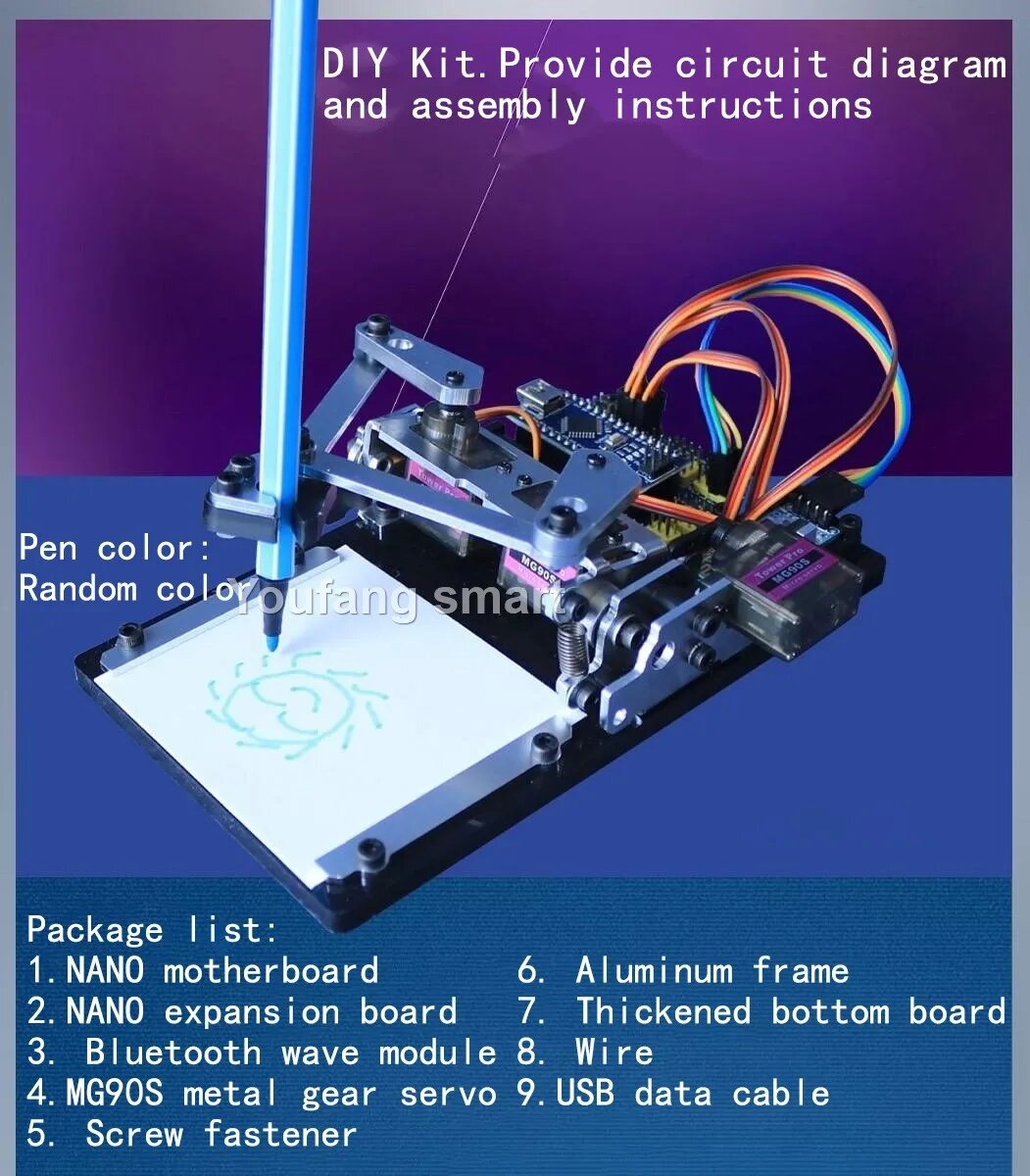 Программируемый робот Drawbot MG90S для рисования — фото 1