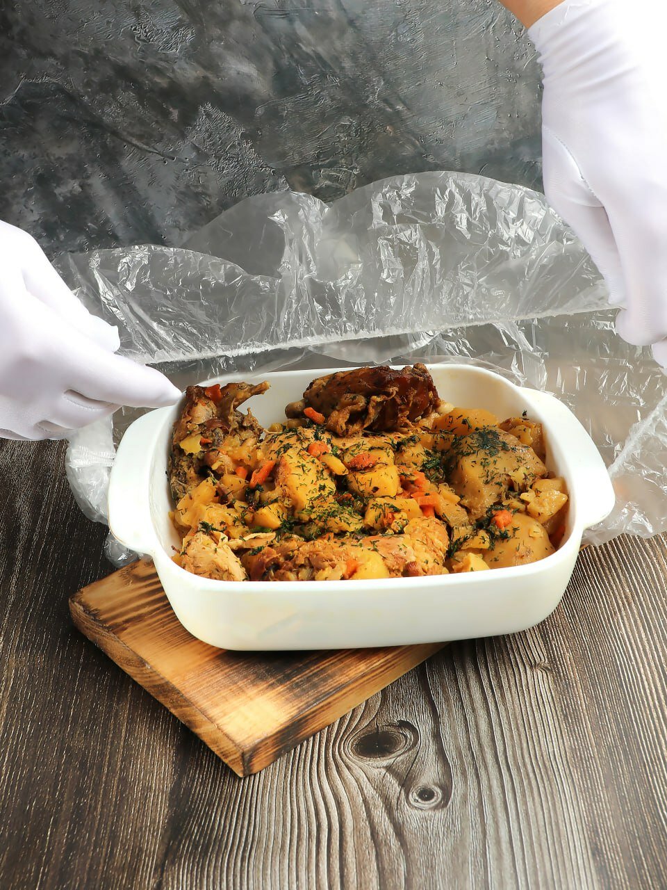 Пакеты на резинке 100 шт на тарелку