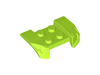 Vehicle, Mudguard 2 x 4 with Headlights Overhang, 44674 Lime U