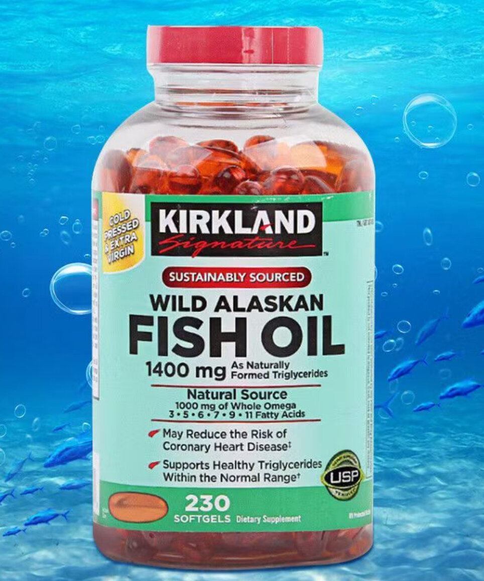 Omega-3 KIRKLAND "Wild Alaskan" 1400mg, для сердца и сосудов, 230шт