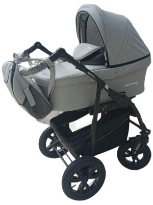 Универсальная коляска Verdi Sonic Plus 3 в 1 цвет: S6 (Светло-серая экокожа)