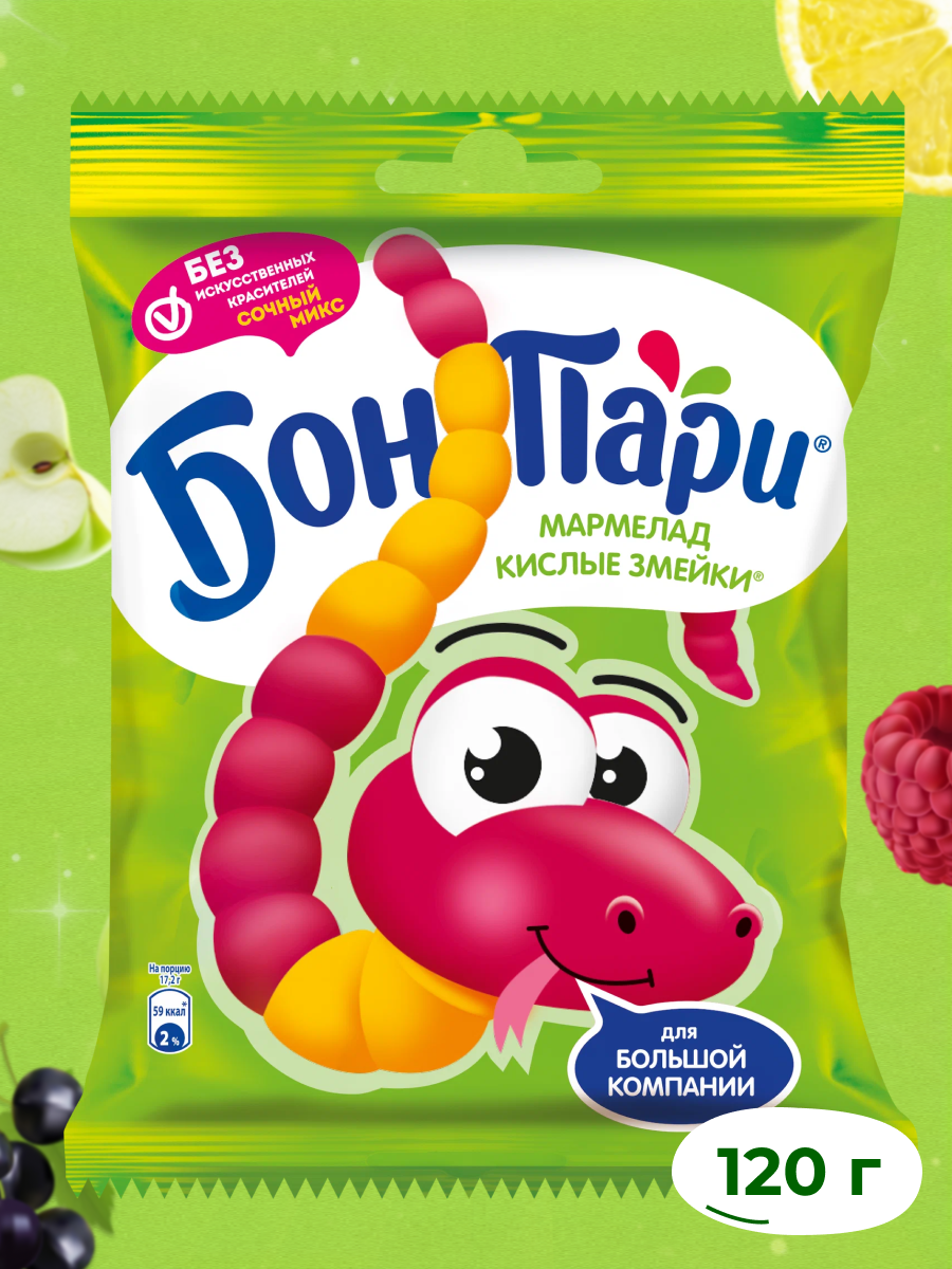 Мармелад Бонпари жевательный змейки 120 г