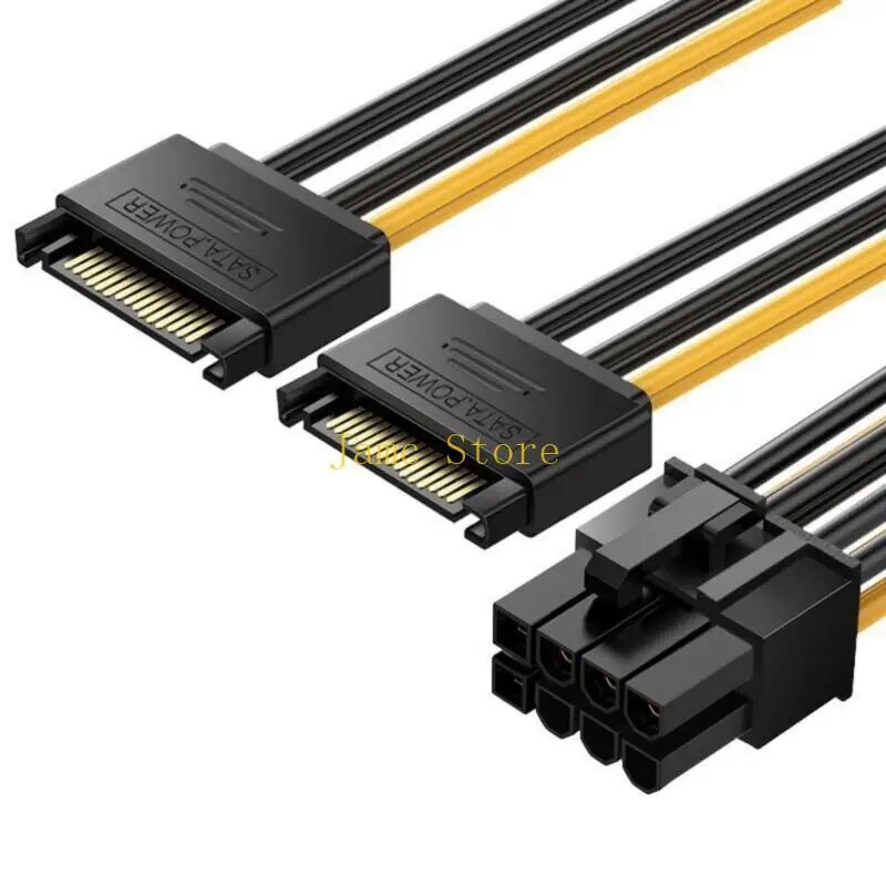 LX0B SATA15PIN до 8PIN кабель питания для видеокарты dual for sata