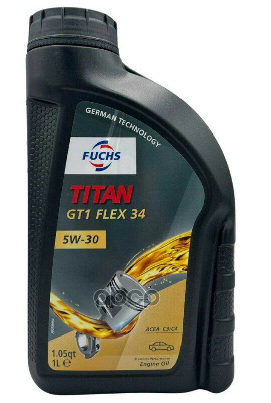 FUCHS Масло моторное Fuchs Titan GT1 Flex 34 5w30 12x1L