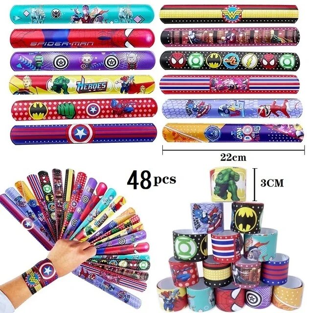 48-72 браслета с Микки Маусом из мультфильма "Холодное сердце" от Disney, разные стили, тематические украшения для дня рождения, детские игрушки, подарки, браслеты с застёгиванием