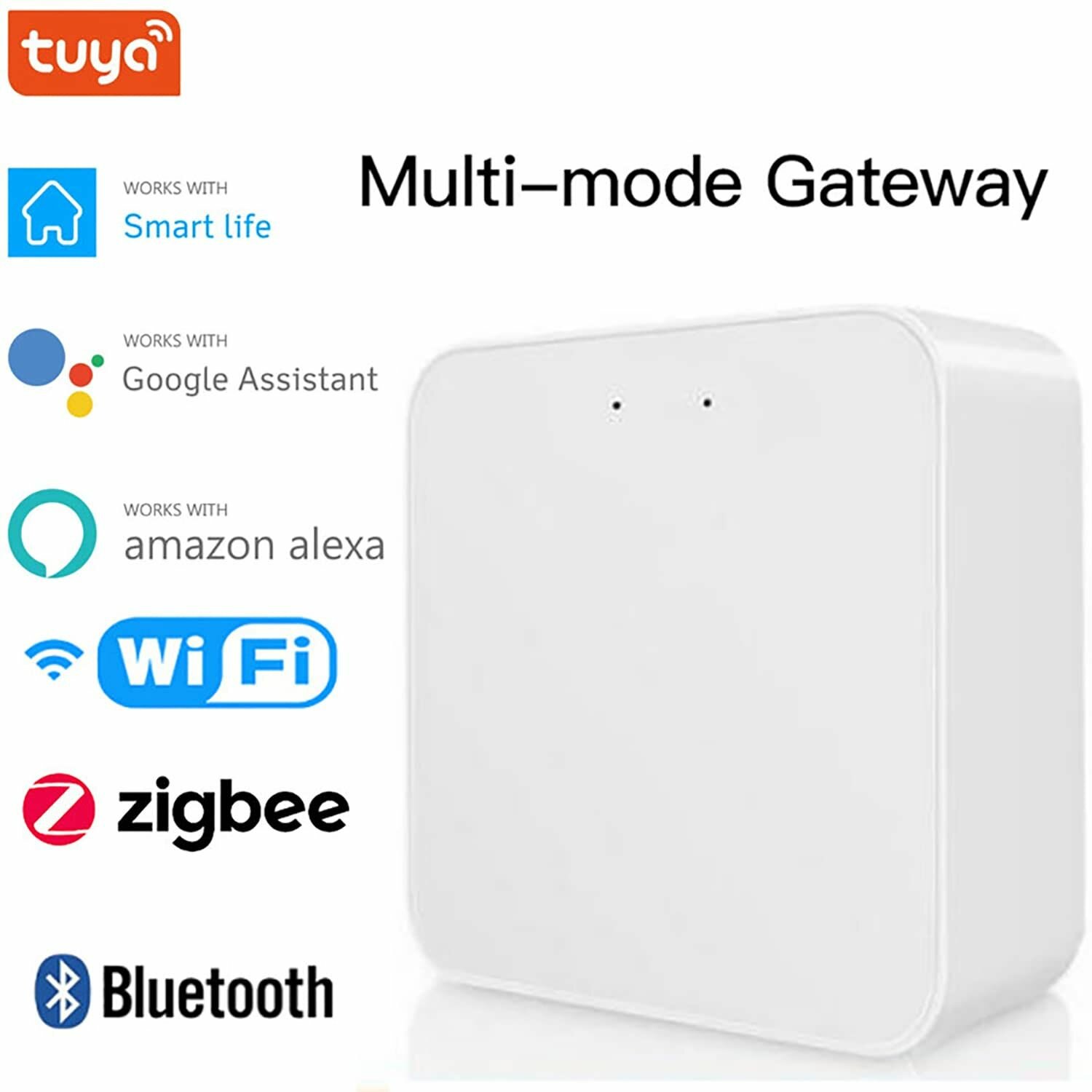 Шлюз Smart Hub: WI-FI, Zigbee и Bluetooth, многопротокольный шлюз связи, удаленное управление через приложение, голосовое управление, мост умного дома, совместимый с Alexa/Google Home.