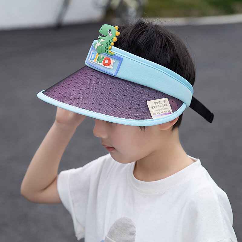 Детская солнцезащитная шляпа с защитой от ультрафиолета, летняя пустая шляпа от солнца для девочек, сетчатая шляпа от солнца для мальчиков, детская шапка оптом