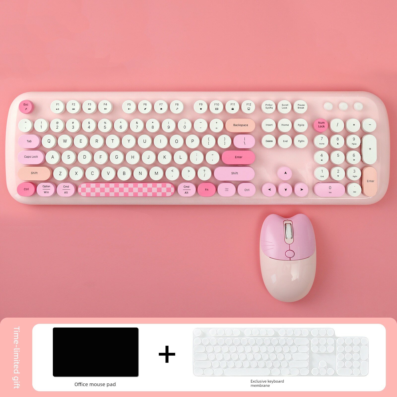 Беспроводной комплект клавиатуры и мыши Mofii Zero для девочек, для компьютера, ноутбука, офисной работы, приятный на