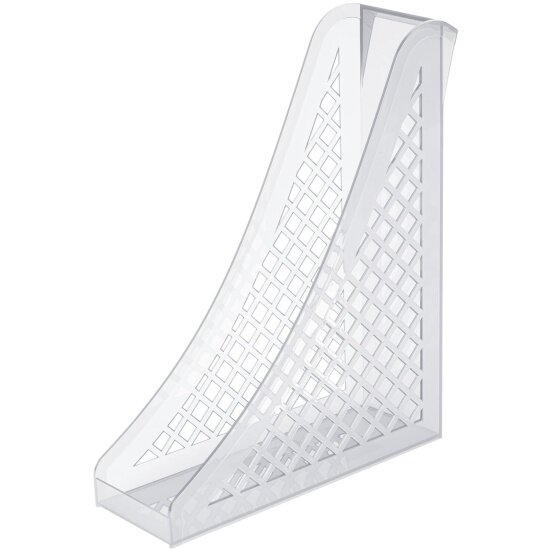 Лоток вертикальный Brauberg для бумаг ECO, 240х80х290 мм, сетчатый, прозрачный, 239016