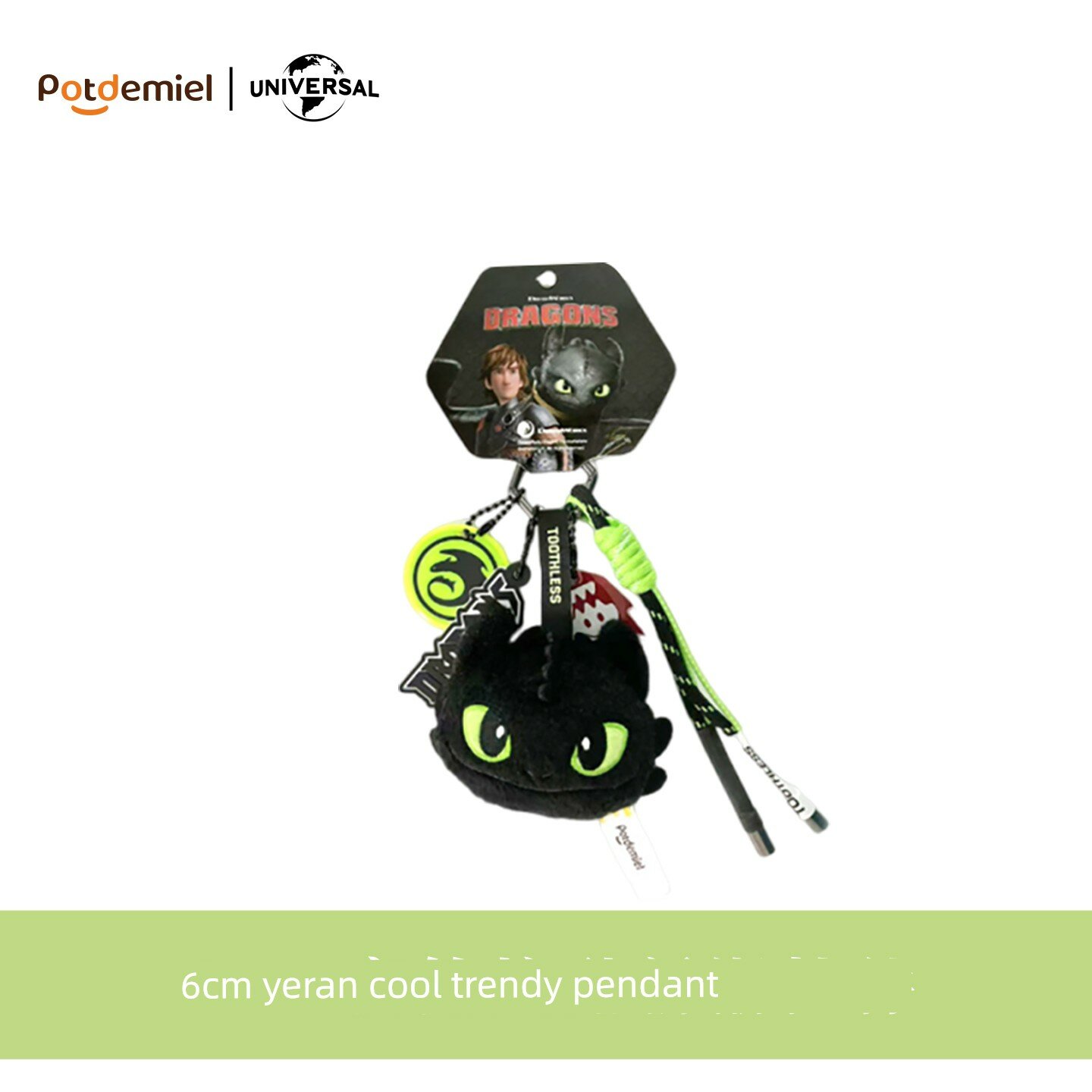 Официальный плюшевый брелок «Как приручить дракона»: Беззубик и Ночной Фури — кукла-подвеска для рюкзака, подарок для