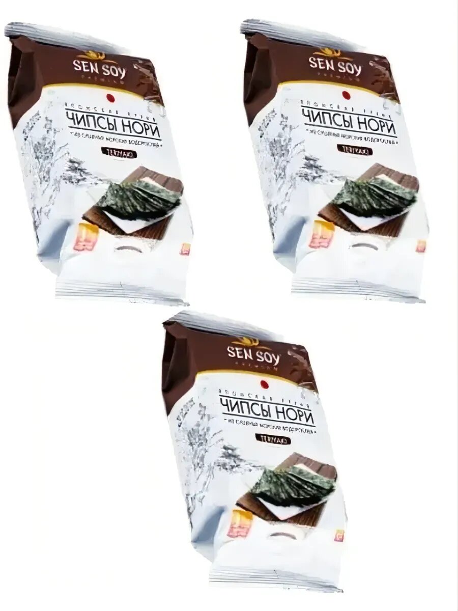 Чипсы 3 пачки по 4,5 гр морские нори терияки