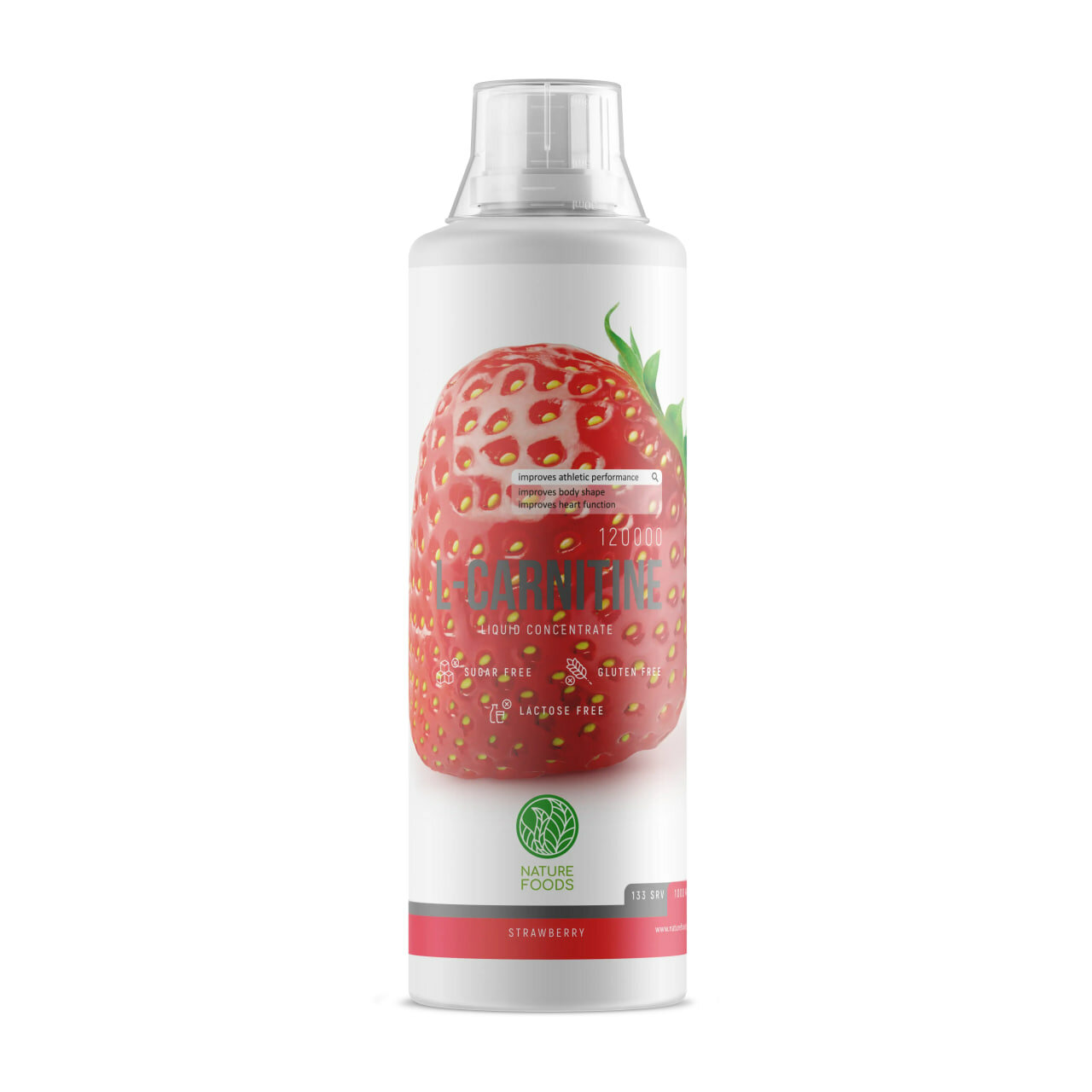 Nature Foods L-carnitine concentrate (500 мл) (клубника) (без сахара)