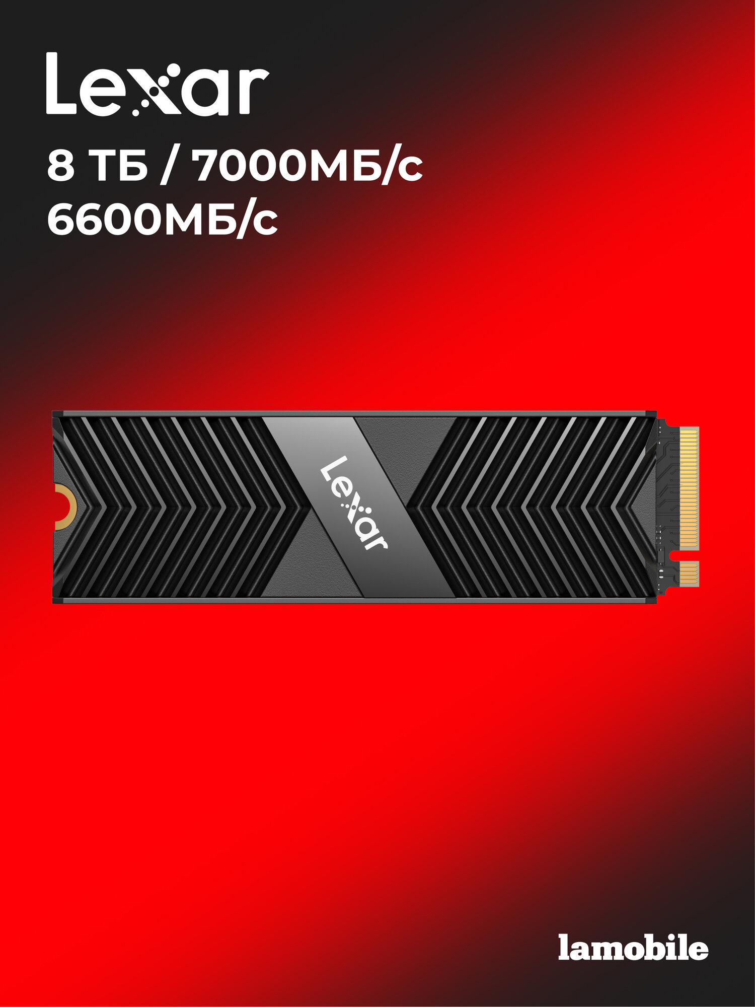 Внутренний SSD-накопитель Lexar SSD Professional NM800PRO with Heatsink M.2 PCIe Gen 4.0 8TB